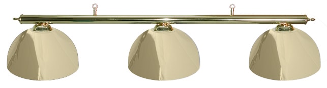 Pool Table Light - Brass Bar with 3 Brass Metal Bowl Shades | Free ...