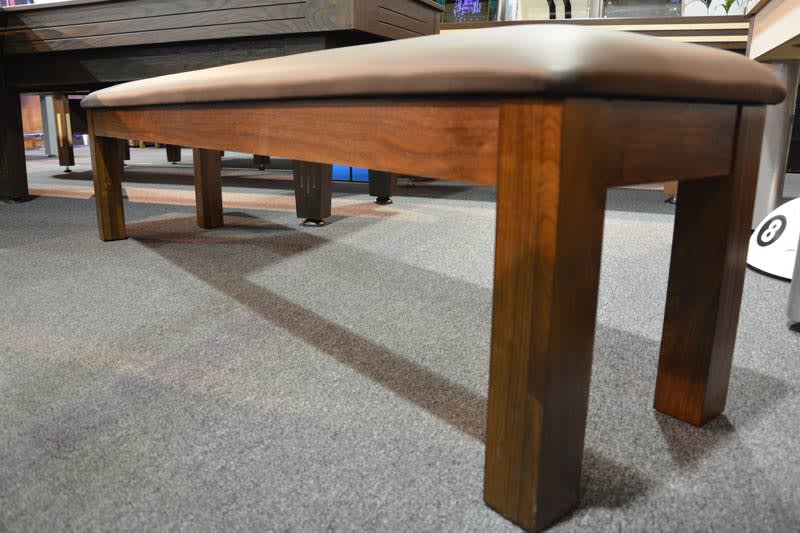 Signature Upholstered Pool Table Storage Bench - Walnut | Home Leisure ...