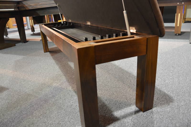 Signature Upholstered Pool Table Storage Bench - Walnut | Home Leisure ...