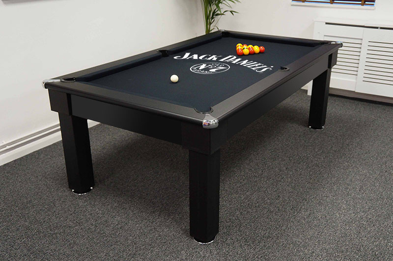 Jack Daniel's Oxford Pool Dining Table in Black with Bug Logo Cloth ...
