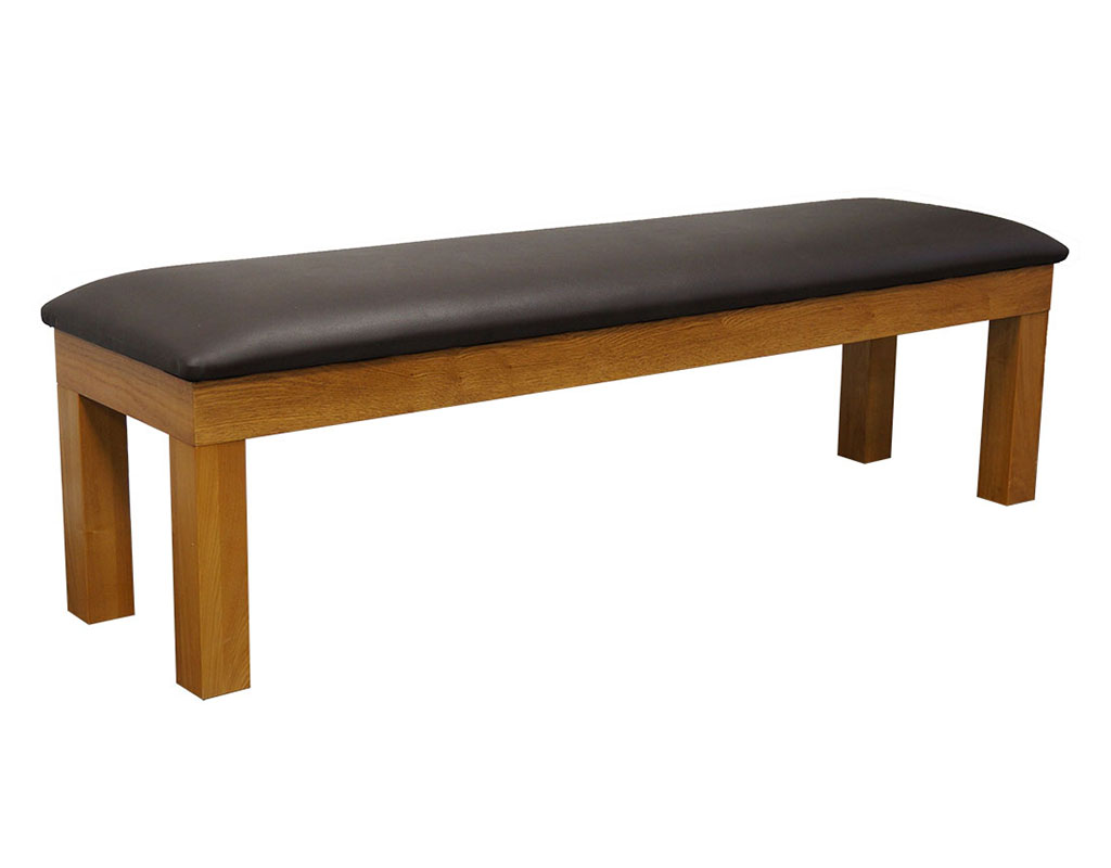 Signature Upholstered Pool Table Storage Bench - Oak | Home Leisure Direct